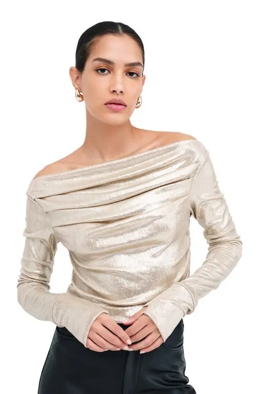 MARCELLA Cooper Metallic Long Sleeve Shirt - Stardust
