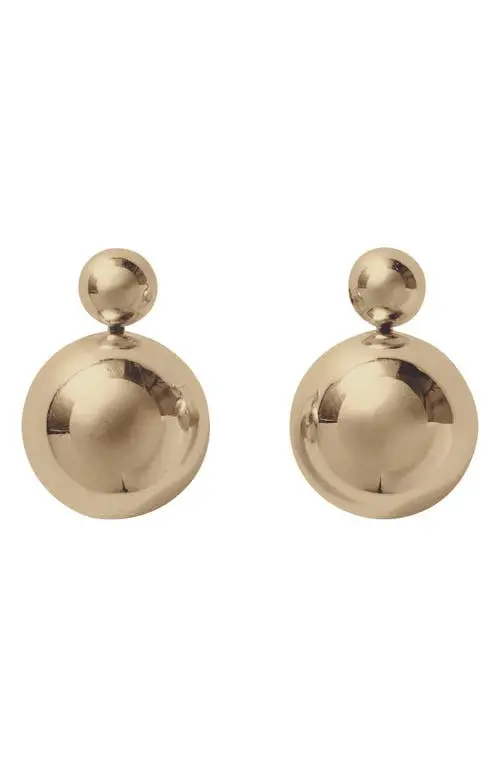 ANNIKA INEZ Hemisphere Swivel Drop Earrings - Gold