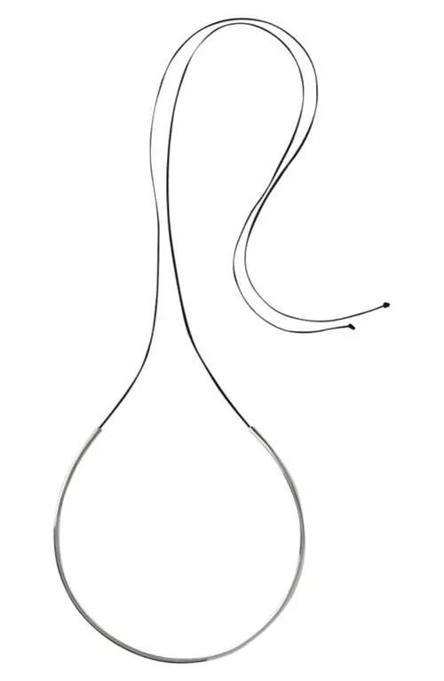 ANNIKA INEZ Tube Collar Necklace - Silver