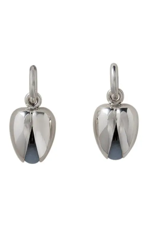 ANNIKA INEZ Open Pod Drop Earrings - Silver