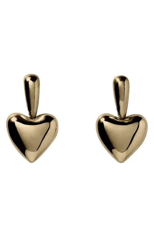 ANNIKA INEZ Voluptuous Heart Drop Earrings - Gold