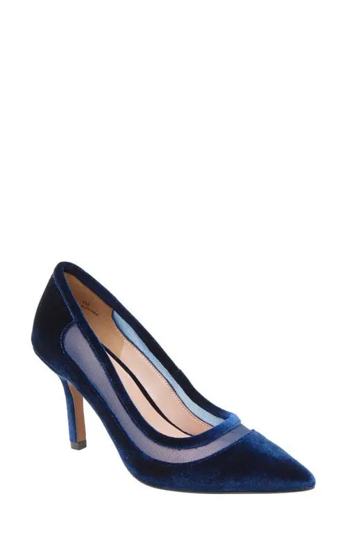 Linea Paolo Perline Pointed Toe Pump - Navy