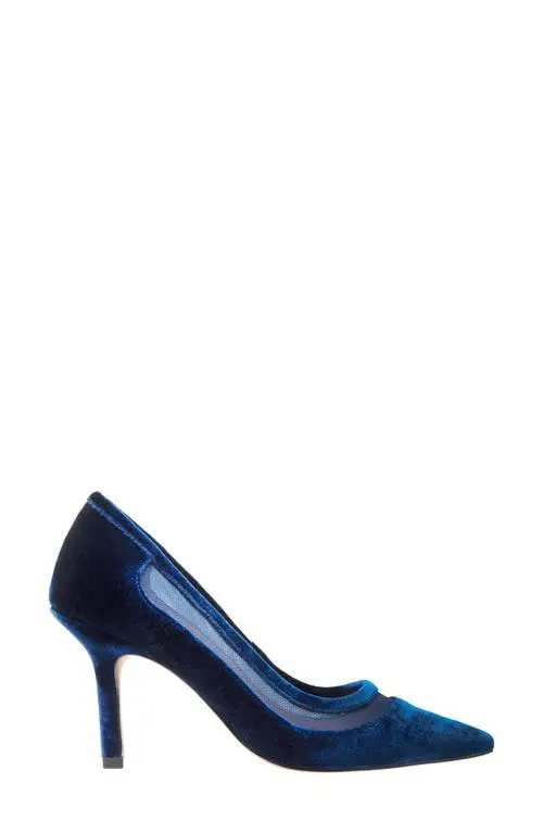 Linea Paolo Perline Pointed Toe Pump - Navy