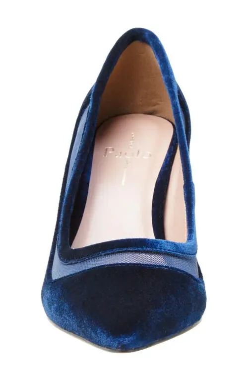 Linea Paolo Perline Pointed Toe Pump - Navy