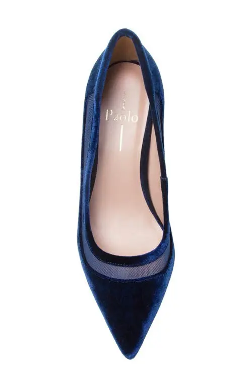 Linea Paolo Perline Pointed Toe Pump - Navy