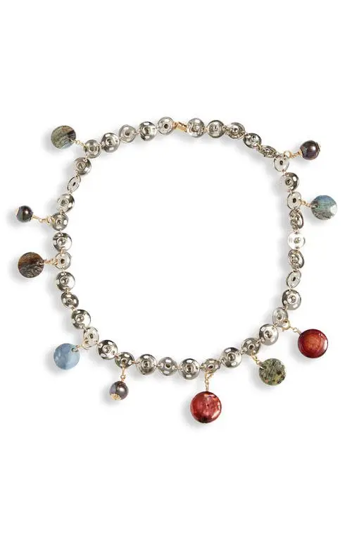 ISSHI Button You Up Charm Necklace - Mixed Berry