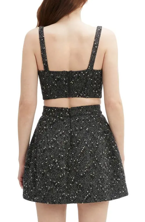 Bardot Tweed Corset Top