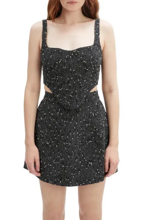 Bardot Tweed Corset Top