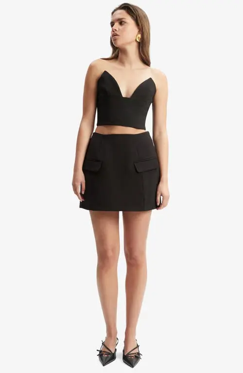 Bardot Delphi Balloon Miniskirt - Black