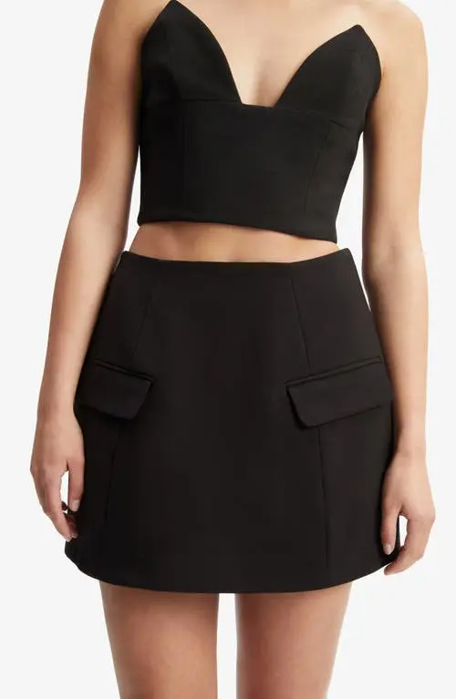 Bardot Delphi Balloon Miniskirt - Black
