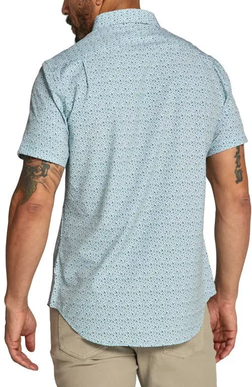 7 Diamonds Leandro Floral Short Sleeve Performance Button-up Shirt