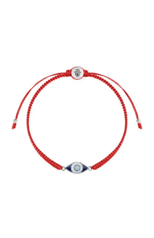 KARMA AND LUCK Evil Eye Charm Bracelet - Red/silver/blue