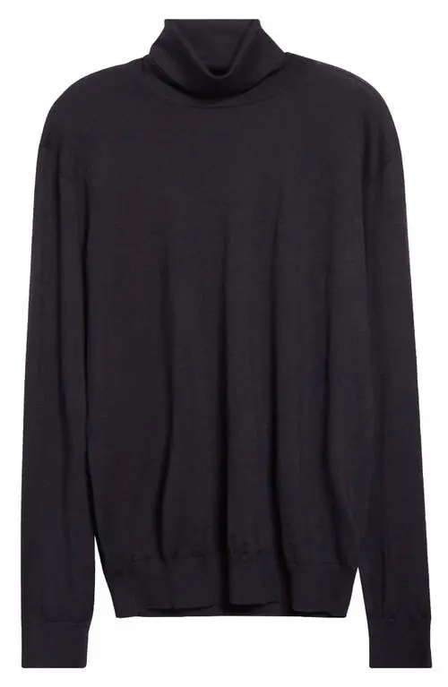 Zegna Cashmere & Silk Turtleneck Sweater - Navy