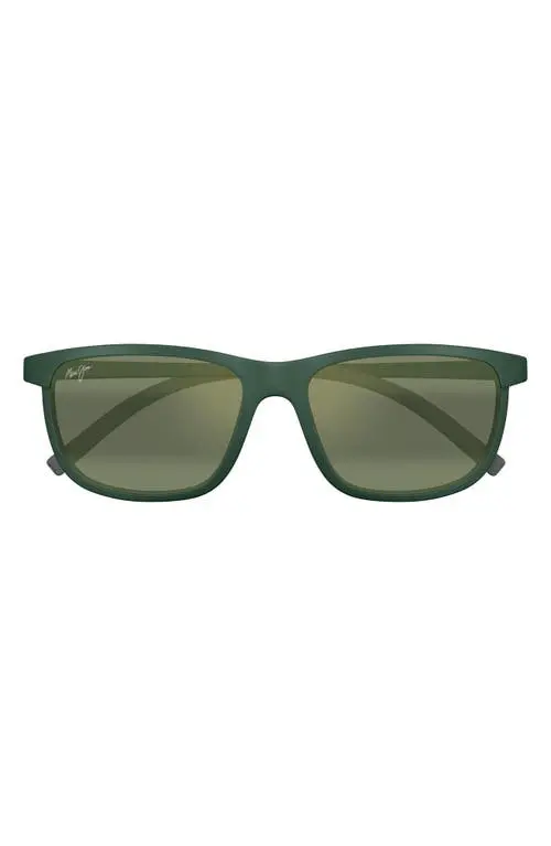 Maui Jim Lele Kawa 58mm Square Sunglasses - Green/ Maui Ht