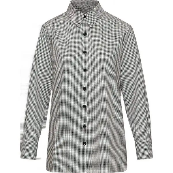 ANSEA Poplin Button-down Shirt - Gingham