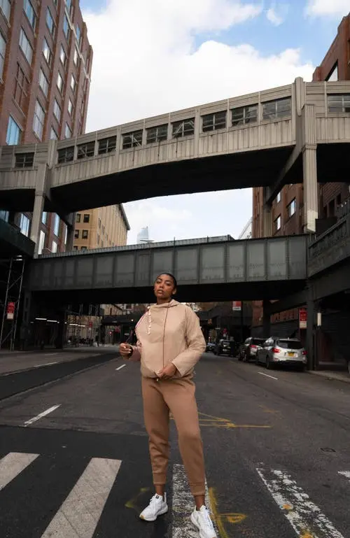 ANSEA Reversible Sweatpant - Navy/camel