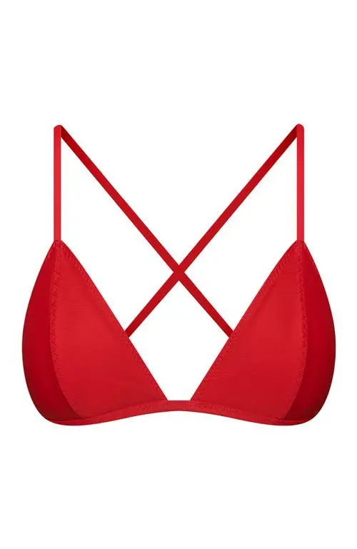 ANSEA Reversible Triangle Bikini Top - Hyper Red/berry