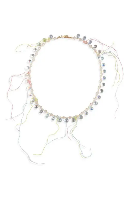 ISSHI Raindrop Necklace - Crystal Peche