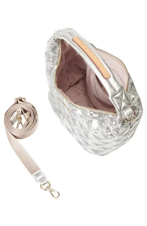Mz Wallace Mini Metro Sequin Top Handle Bag