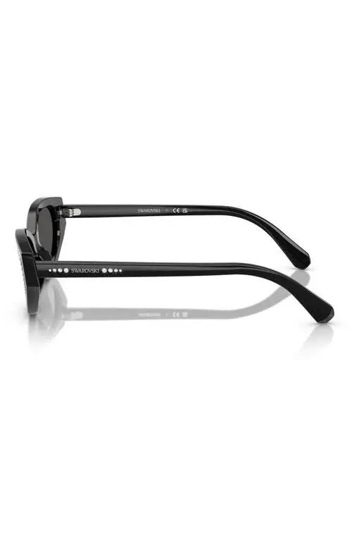 SWAROVSKI 53mm Round Frame Sunglasses