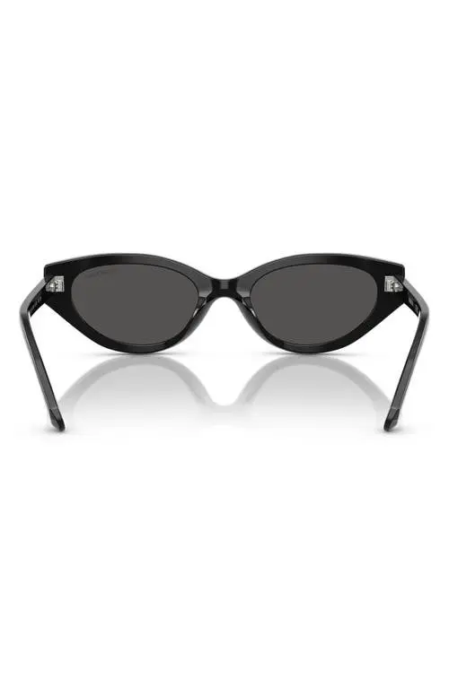 SWAROVSKI 53mm Round Frame Sunglasses