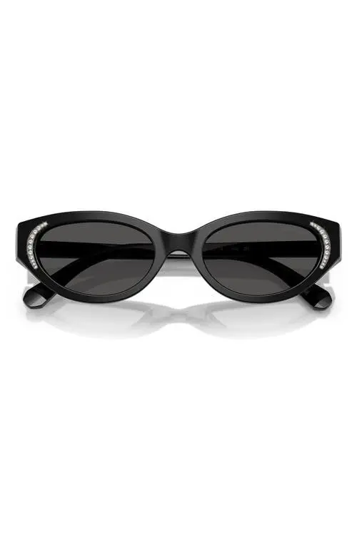 SWAROVSKI 53mm Round Frame Sunglasses