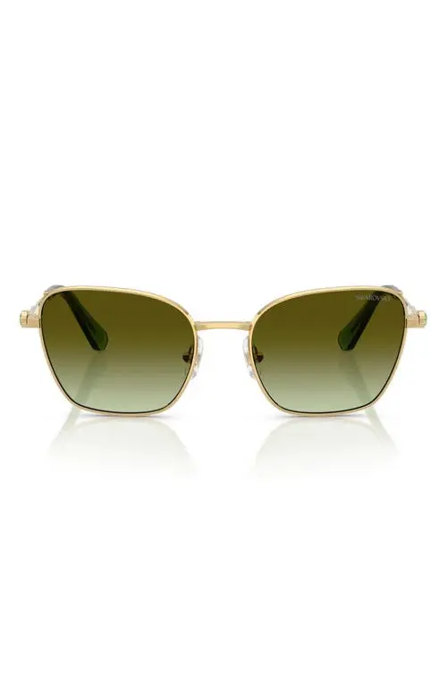 SWAROVSKI 55mm Pilot Sunglasses - Gold