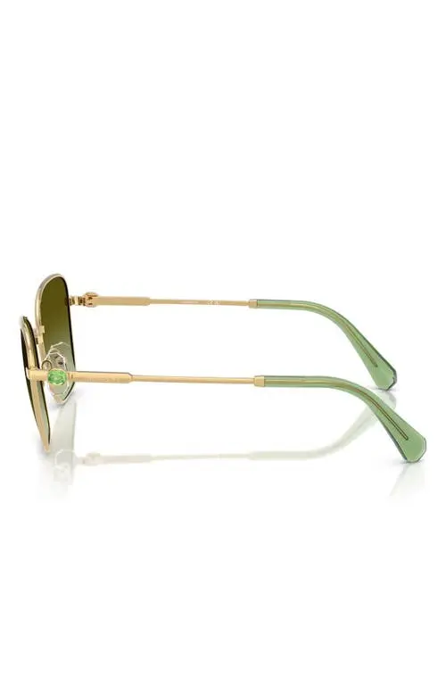 SWAROVSKI 55mm Pilot Sunglasses - Gold