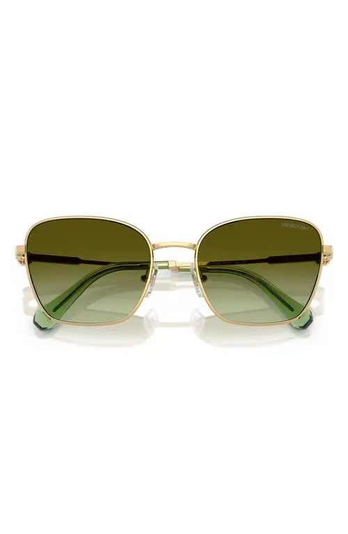 SWAROVSKI 55mm Pilot Sunglasses - Gold