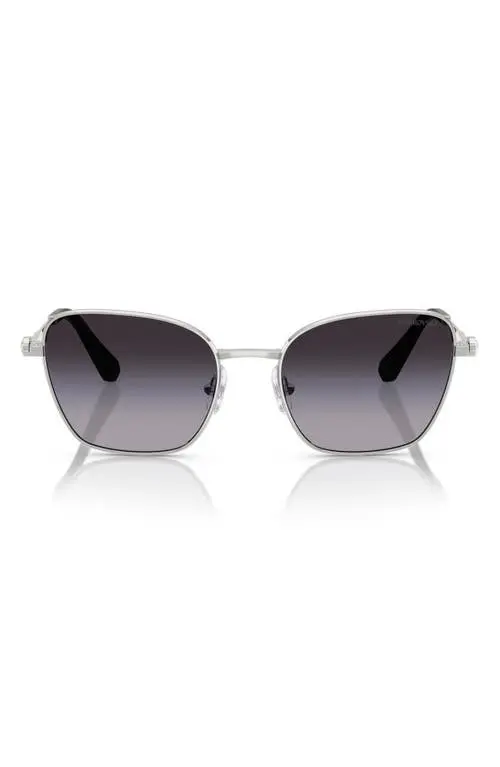 SWAROVSKI 55mm Pilot Sunglasses - Grad Grey