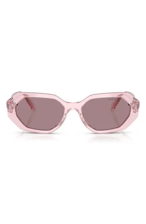 SWAROVSKI 54mm Octagon Sunglasses - Transparent Pink