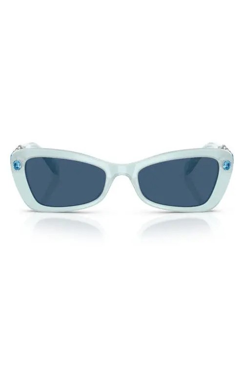 SWAROVSKI 54mm Irregular Sunglasses - Blue