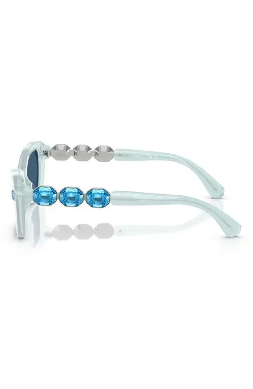 SWAROVSKI 54mm Irregular Sunglasses - Blue
