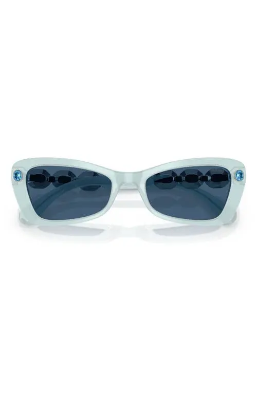 SWAROVSKI 54mm Irregular Sunglasses - Blue