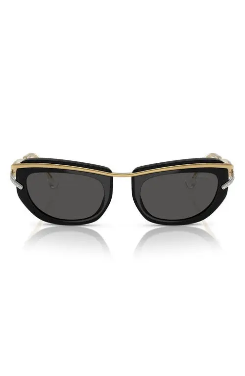 SWAROVSKI 52mm Pillow Sunglasses - Black