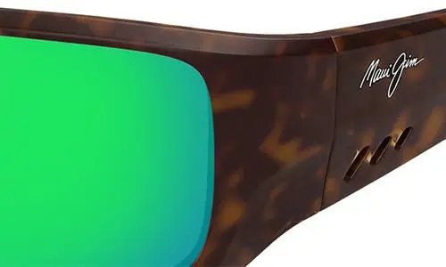 Maui Jim Keha Oversized Rectangular Sunglasses - Brown/ Mauigreen