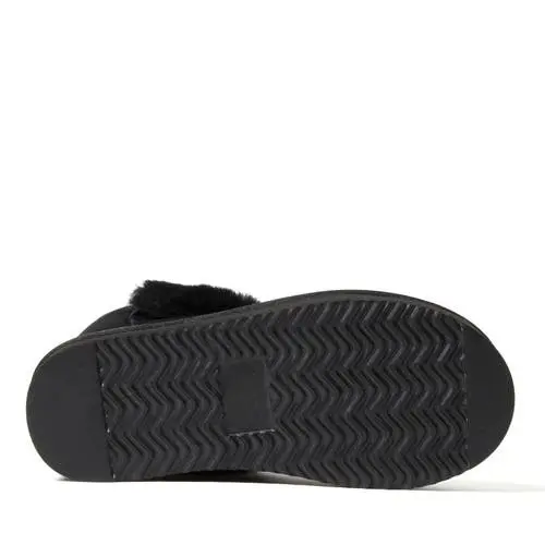 DEARFOAMS Fireside Bayswater Shearling Platform Bootie - Black
