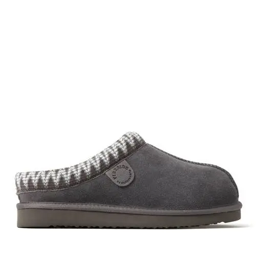 DEARFOAMS Fireside Greta Genuine Shearling Clog Slipper - Grey