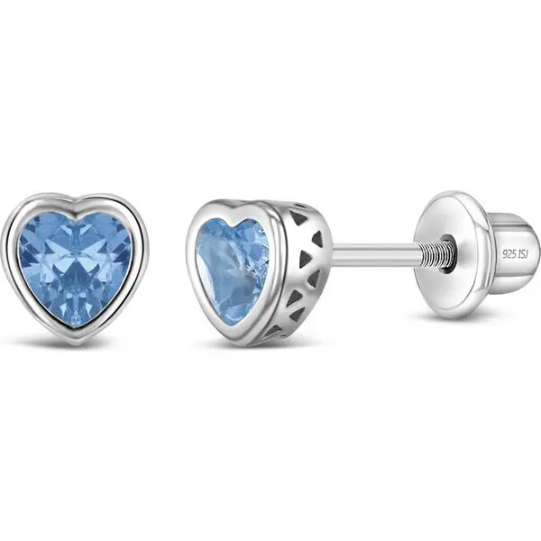 IN SEASON JEWELRY Cubic Zirconia Heart Earrings - March