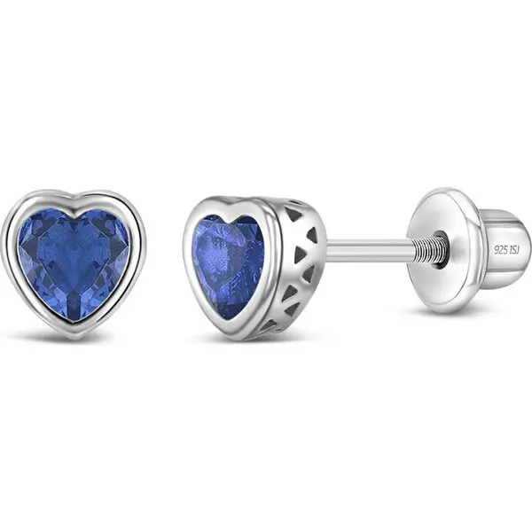 IN SEASON JEWELRY Cubic Zirconia Heart Earrings - September