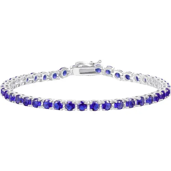 DONATELLO GIAN Name' 4mm Round Cut Tanzanite Tennis Bracelet - Blue