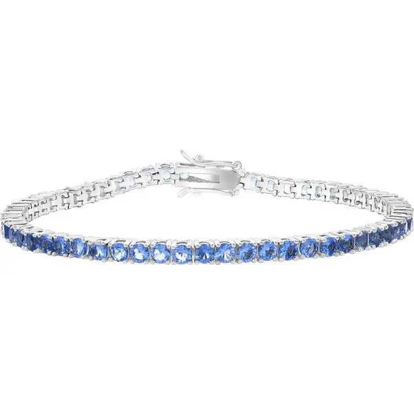 DONATELLO GIAN Name' 4mm Round Cut Tanzanite Tennis Bracelet - Blue