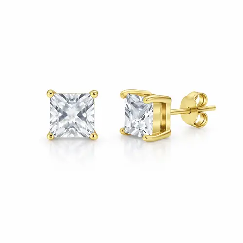 DONATELLO GIAN Name 14k Solid Stud Earrings - Gold