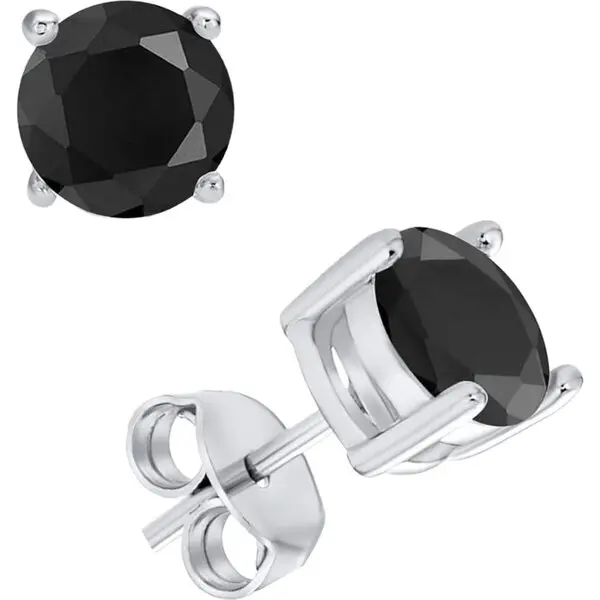 DONATELLO GIAN Sterling Silver Stud Earrings - Black