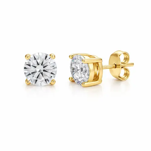 DONATELLO GIAN Name' 14k Stud Earrings - Gold