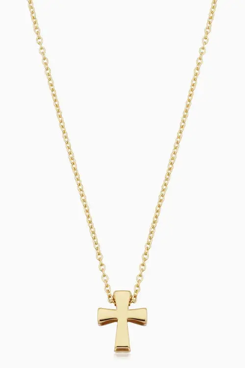 ORADINA 14k Gold Crossed Paths Pendant Necklace - Yellow Gold