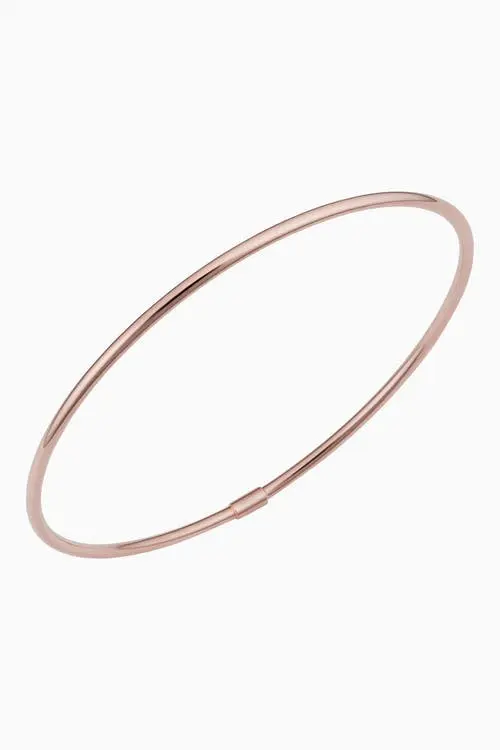ORADINA 14k Gold Bangle Bracelet - Rose Gold