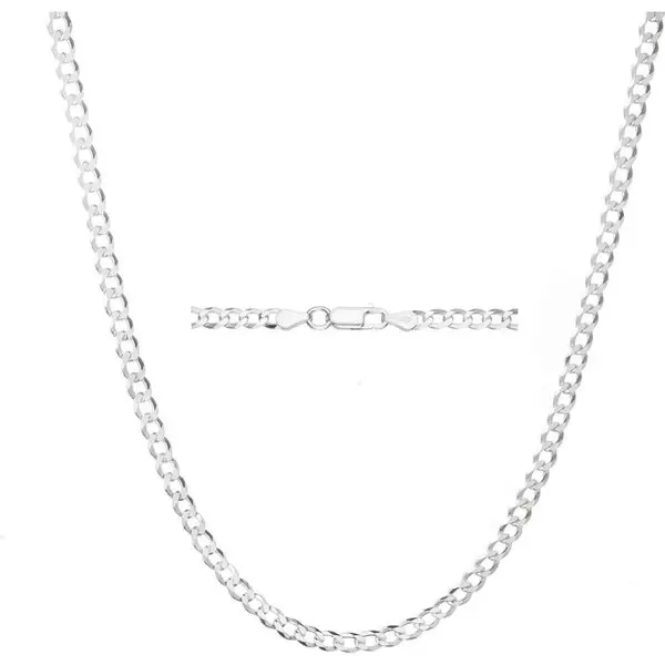 DONATELLO GIAN Name' Sterling Curb Chain Necklace - Silver
