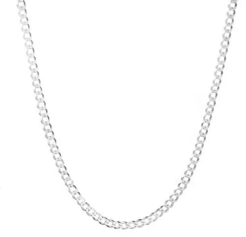 DONATELLO GIAN Name Sterling 5mm Curb Chain Necklace - Silver
