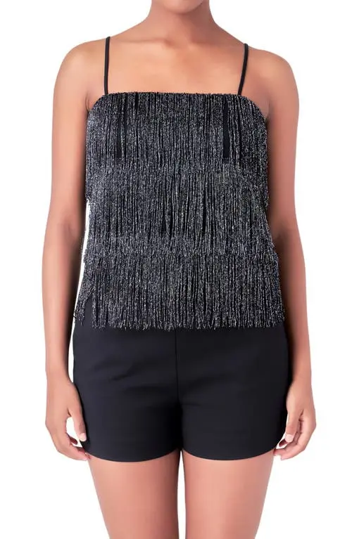 Endless Rose Beaded Fringe Top